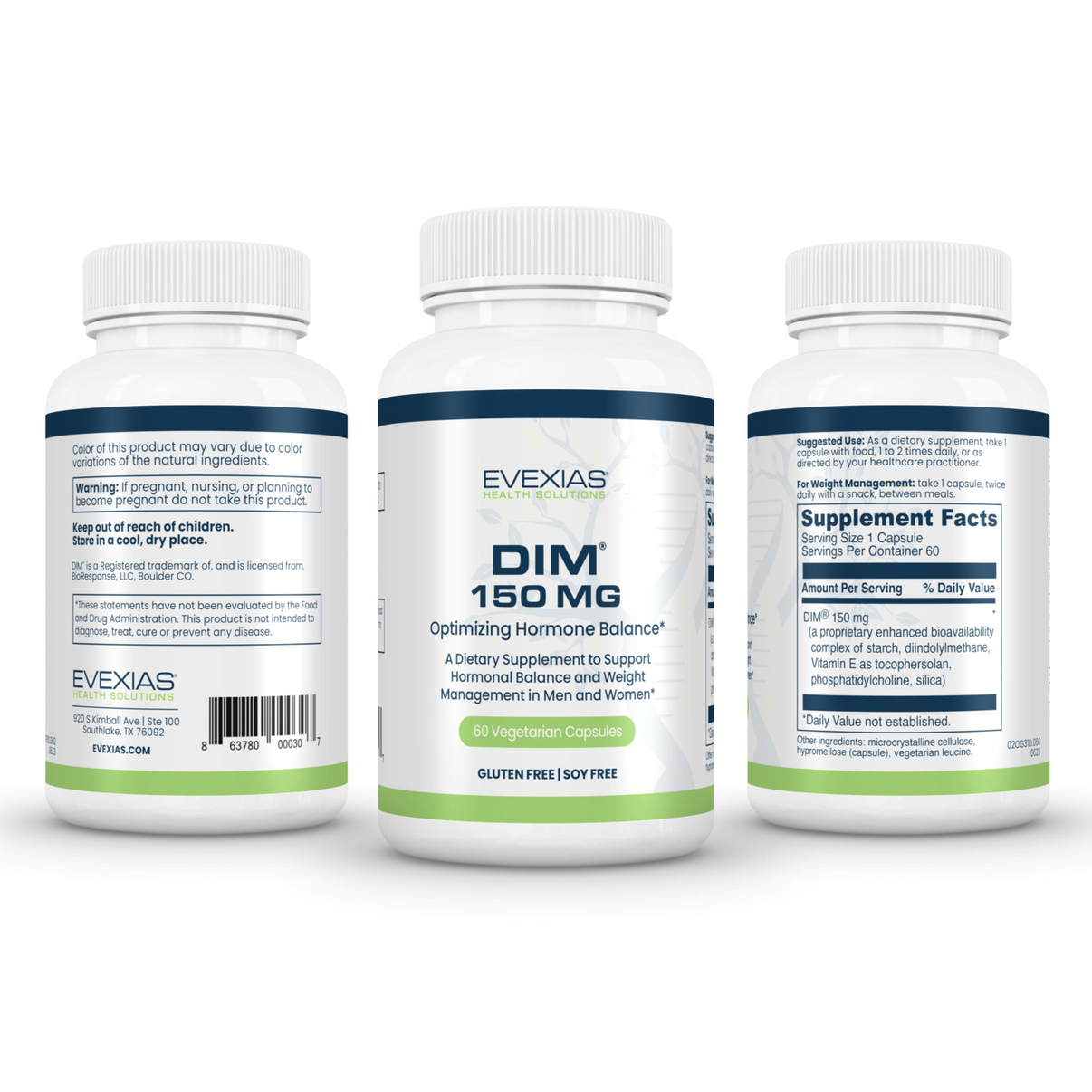 DIM 150 by Evexias - Hormone Support Supplement for Men & Women