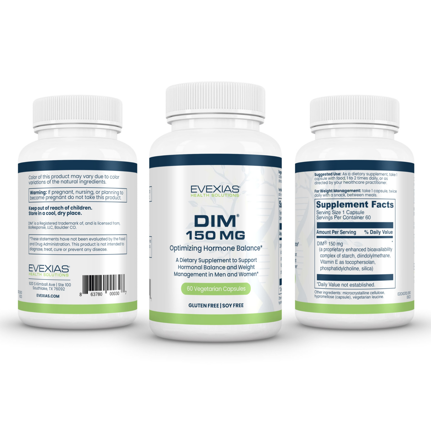 DIM 150 by Evexias - Hormone Support Supplement for Men & Women