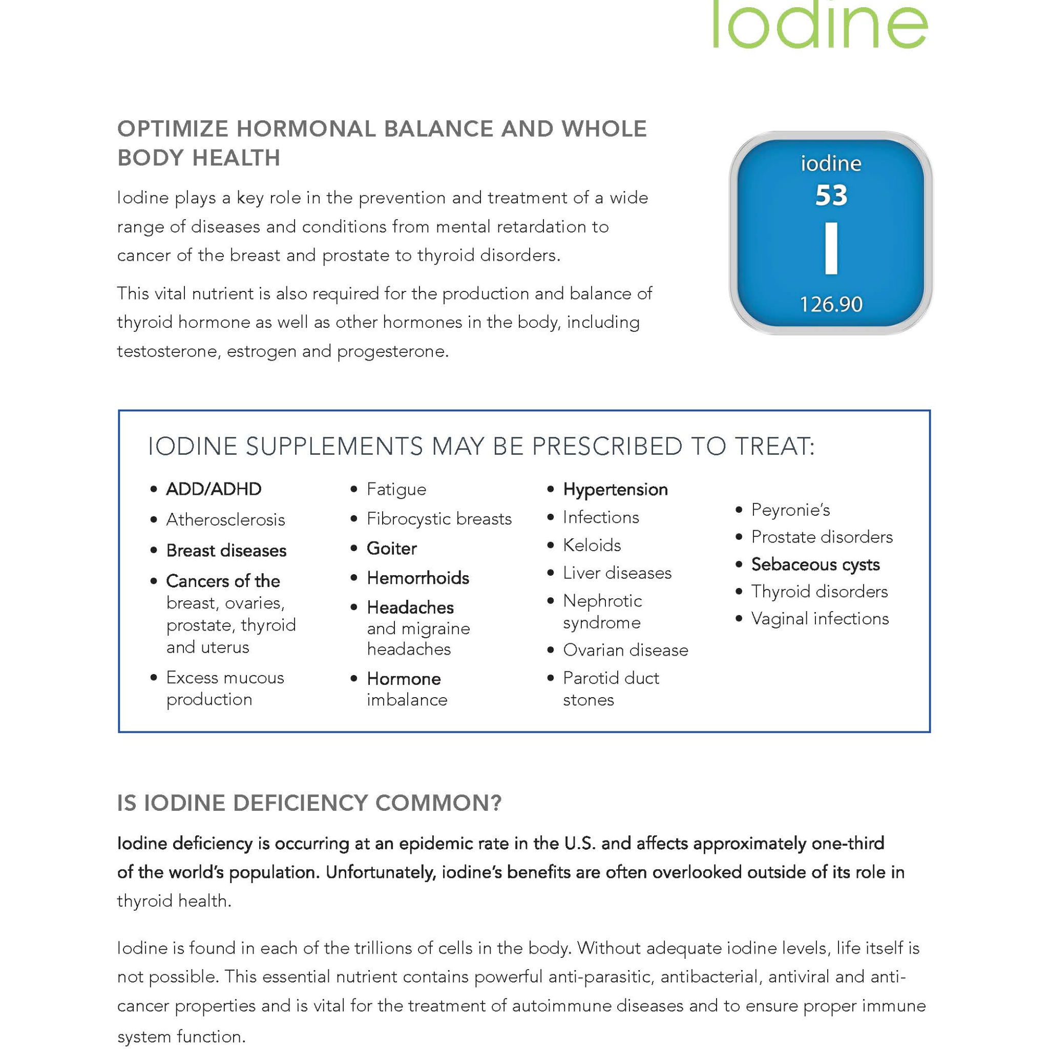 Iodine Supplements - Evexias Iodine Complete