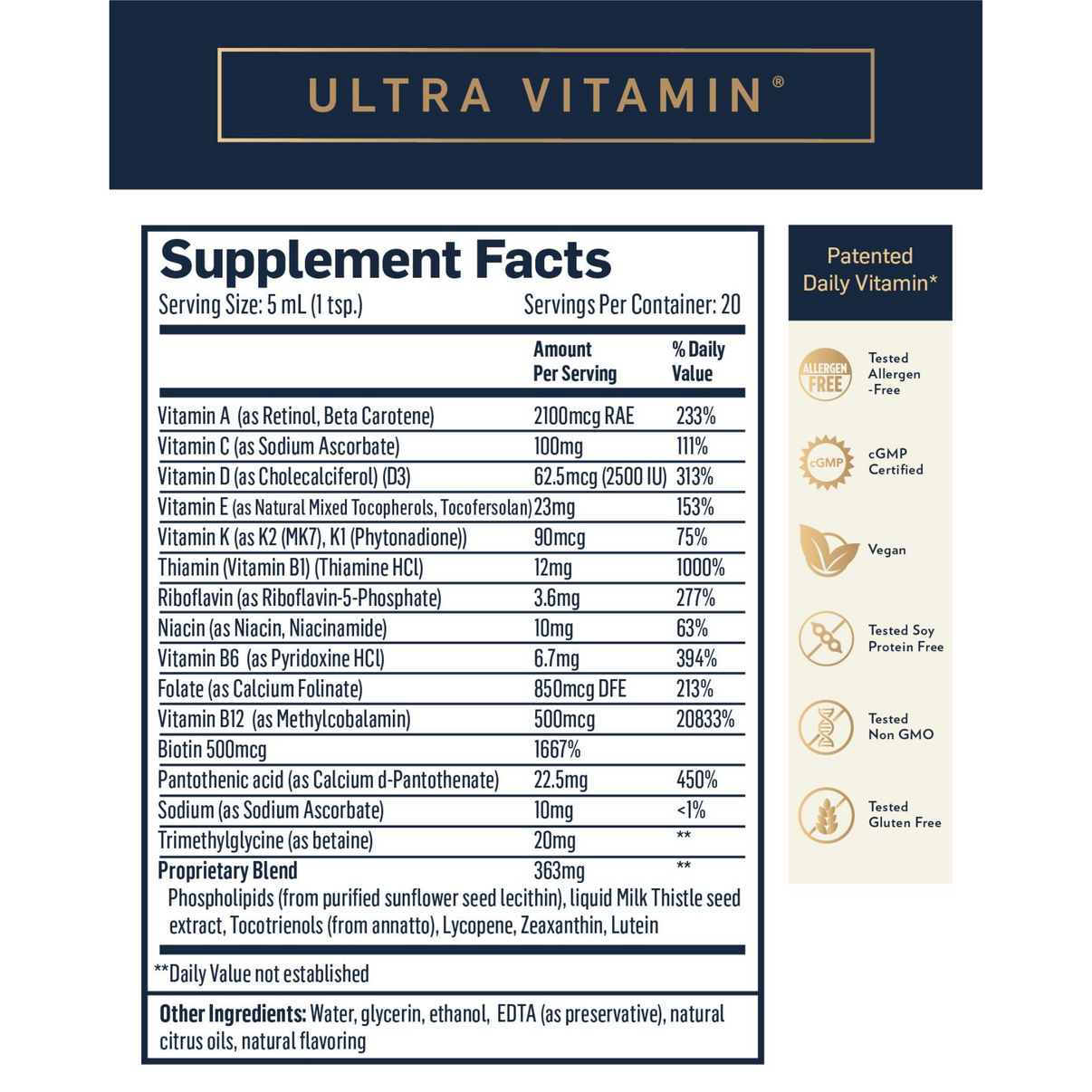 Ultra Vitamin by Quicksilver Scientific | Liposomal Multivitamin for ...